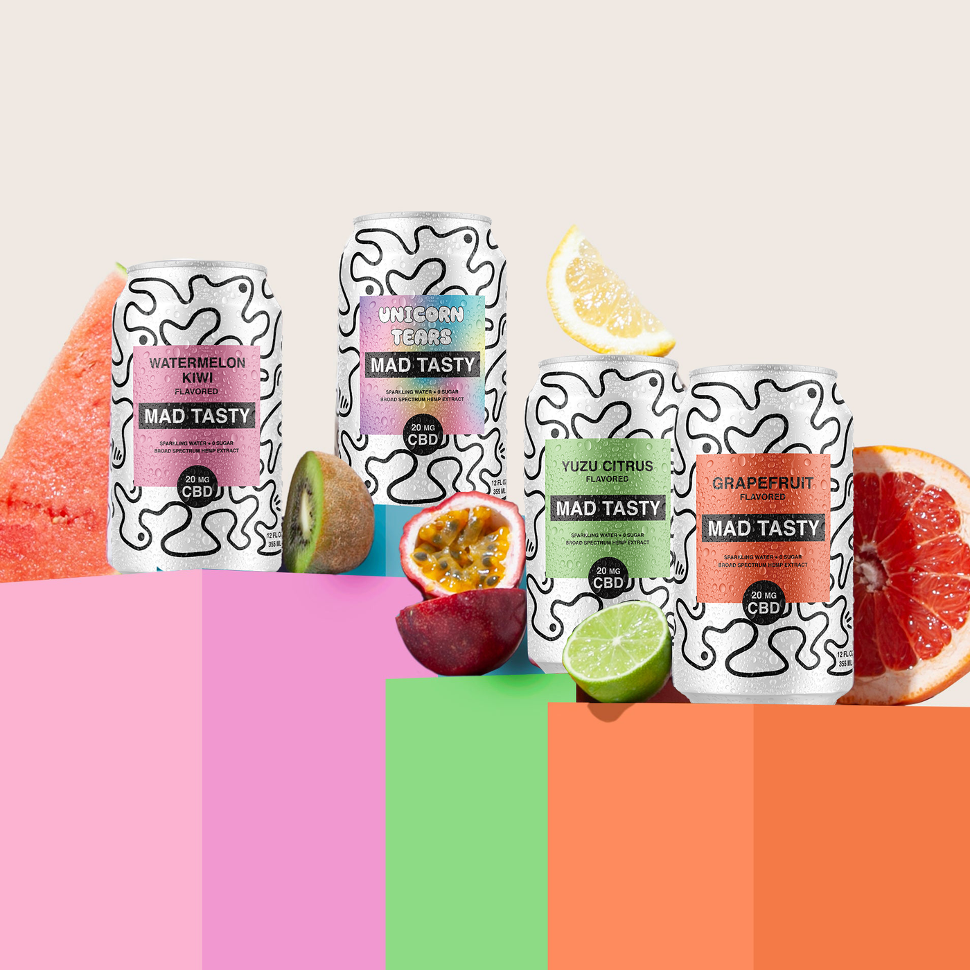 MAD TASTY - Hemp Infused Sparkling Water & Stezlers